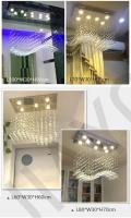 China Modern Hanging Line Light Minimalist Restaurant Light Luxurious Crystal Light  (WH-NC-137) for sale