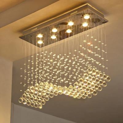 China Modern Hanging Line Light Minimalist Restaurant Light Luxurious Crystal Light  (WH-NC-137) for sale