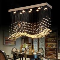 China Modern Hanging Line Light Minimalist Restaurant Light Luxurious Crystal Light  (WH-NC-137) for sale