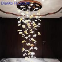 China Modern Hotel Lobby Maple Leaf Lamp Banquet Hall Lobby Lamp   (WH-NC-139) for sale