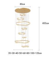 China Modern ring stairs led lights pendant light lamps staircase lamp (WH-NC-142) for sale