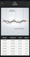 China Thorn Chandeliers Postmodern Novelty Long Hanging Lamp (WH-NC-143) for sale