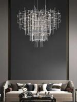 China Post-Modern Classic Stainless Steel Chandeliers Unique Lights Lustre LED Dimmable Lamps (WH-NC-144) for sale