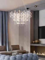 China Post-Modern Classic Stainless Steel Chandeliers Unique Lights Lustre LED Dimmable Lamps (WH-NC-144) for sale