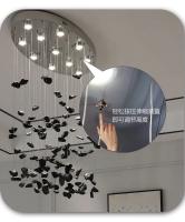 China Black Art Luxury Stone Crystal Chandelier Staircase Modern Cristal LED Hanging Lamp  (WH-NC-146) for sale