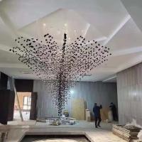 China Black Art Luxury Stone Crystal Chandelier Staircase Modern Cristal LED Hanging Lamp  (WH-NC-146) for sale