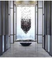 China Black Art Luxury Stone Crystal Chandelier Staircase Modern Cristal LED Hanging Lamp  (WH-NC-146) for sale