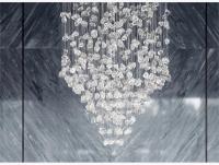 China Black Art Luxury Stone Crystal Chandelier Staircase Modern Cristal LED Hanging Lamp  (WH-NC-146) for sale