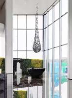 China Black Art Luxury Stone Crystal Chandelier Staircase Modern Cristal LED Hanging Lamp  (WH-NC-146) for sale