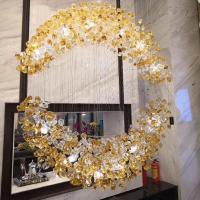 China Black Art Luxury Stone Crystal Chandelier Staircase Modern Cristal LED Hanging Lamp  (WH-NC-146) for sale