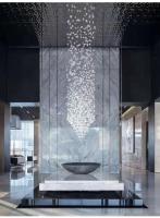 China Black Art Luxury Stone Crystal Chandelier Staircase Modern Cristal LED Hanging Lamp  (WH-NC-146) for sale