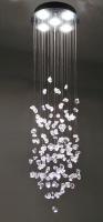 China Black Art Luxury Stone Crystal Chandelier Staircase Modern Cristal LED Hanging Lamp  (WH-NC-146) for sale