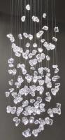 China Black Art Luxury Stone Crystal Chandelier Staircase Modern Cristal LED Hanging Lamp  (WH-NC-146) for sale