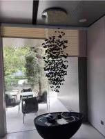 China Black Art Luxury Stone Crystal Chandelier Staircase Modern Cristal LED Hanging Lamp  (WH-NC-146) for sale