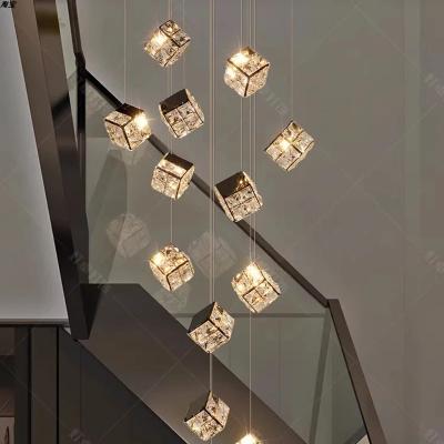 China Modern home decoration crystal chandelier Staircase LED Hanging Lamp  (WH-NC-147) for sale