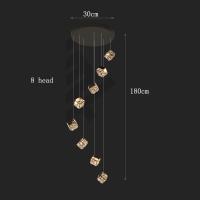 China Modern home decoration crystal chandelier Staircase LED Hanging Lamp  (WH-NC-147) for sale
