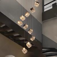 China Modern home decoration crystal chandelier Staircase LED Hanging Lamp  (WH-NC-147) for sale
