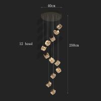 China Modern home decoration crystal chandelier Staircase LED Hanging Lamp  (WH-NC-147) for sale