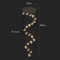 China Modern home decoration crystal chandelier Staircase LED Hanging Lamp  (WH-NC-147) for sale