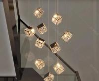 China Modern home decoration crystal chandelier Staircase LED Hanging Lamp  (WH-NC-147) for sale