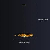 China Luxury Designer Copper Lotus Leaf Chandeliers Lotus Leaf Pendant Lamp  (WH-NC-151) for sale