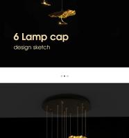 China Luxury Designer Copper Lotus Leaf Chandeliers Lotus Leaf Pendant Lamp  (WH-NC-151) for sale