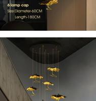 China Luxury Designer Copper Lotus Leaf Chandeliers Lotus Leaf Pendant Lamp  (WH-NC-151) for sale
