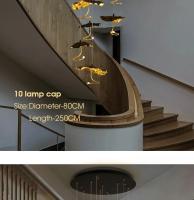 China Luxury Designer Copper Lotus Leaf Chandeliers Lotus Leaf Pendant Lamp  (WH-NC-151) for sale