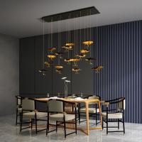 China Luxury Designer Copper Lotus Leaf Chandeliers Lotus Leaf Pendant Lamp  (WH-NC-151) for sale