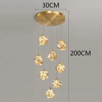 China Modern Glass Ball LED Pendant Lights Staircase Chandelier (WH-NC-154) for sale