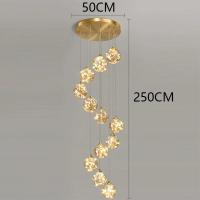 China Modern Glass Ball LED Pendant Lights Staircase Chandelier (WH-NC-154) for sale