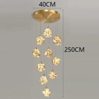 China Modern Glass Ball LED Pendant Lights Staircase Chandelier (WH-NC-154) for sale
