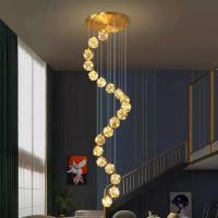 China Modern Glass Ball LED Pendant Lights Staircase Chandelier (WH-NC-154) for sale