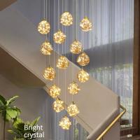 China Modern Glass Ball LED Pendant Lights Staircase Chandelier (WH-NC-154) for sale