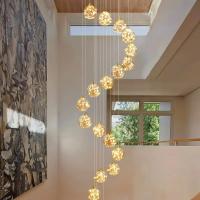China Modern Glass Ball LED Pendant Lights Staircase Chandelier (WH-NC-154) for sale