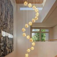 China Modern Glass Ball LED Pendant Lights Staircase Chandelier (WH-NC-154) for sale