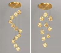 China Modern Glass Ball LED Pendant Lights Staircase Chandelier (WH-NC-154) for sale