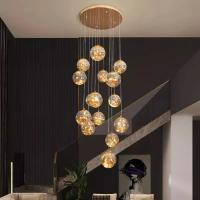 China Modern Glass Ball LED Pendant Lights Staircase Chandelier (WH-NC-154) for sale