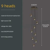 China Nordic Minimalist Staircase Lighting Suspended Ceiling Lamp Circular Staircase Chandelier(WH-NC-155) for sale