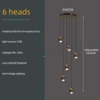 China Nordic Minimalist Staircase Lighting Suspended Ceiling Lamp Circular Staircase Chandelier(WH-NC-155) for sale