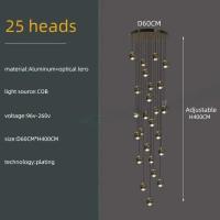 China Nordic Minimalist Staircase Lighting Suspended Ceiling Lamp Circular Staircase Chandelier(WH-NC-155) for sale