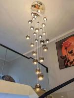 China Nordic Minimalist Staircase Lighting Suspended Ceiling Lamp Circular Staircase Chandelier(WH-NC-155) for sale