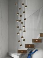 China Nordic Minimalist Staircase Lighting Suspended Ceiling Lamp Circular Staircase Chandelier(WH-NC-155) for sale