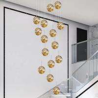 China Nordic Minimalist Staircase Lighting Suspended Ceiling Lamp Circular Staircase Chandelier(WH-NC-155) for sale