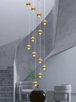China Nordic Minimalist Staircase Lighting Suspended Ceiling Lamp Circular Staircase Chandelier(WH-NC-155) for sale