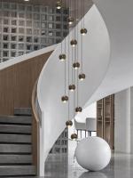 China Nordic Minimalist Staircase Lighting Suspended Ceiling Lamp Circular Staircase Chandelier(WH-NC-155) for sale