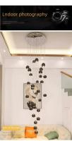 China Nordic Minimalist Staircase Lighting Suspended Ceiling Lamp Circular Staircase Chandelier(WH-NC-155) for sale