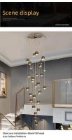 China Nordic Minimalist Staircase Lighting Suspended Ceiling Lamp Circular Staircase Chandelier(WH-NC-155) for sale