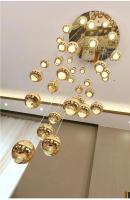 China Nordic Minimalist Staircase Lighting Suspended Ceiling Lamp Circular Staircase Chandelier(WH-NC-155) for sale