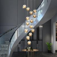 China Nordic Minimalist Staircase Lighting Suspended Ceiling Lamp Circular Staircase Chandelier(WH-NC-155) for sale